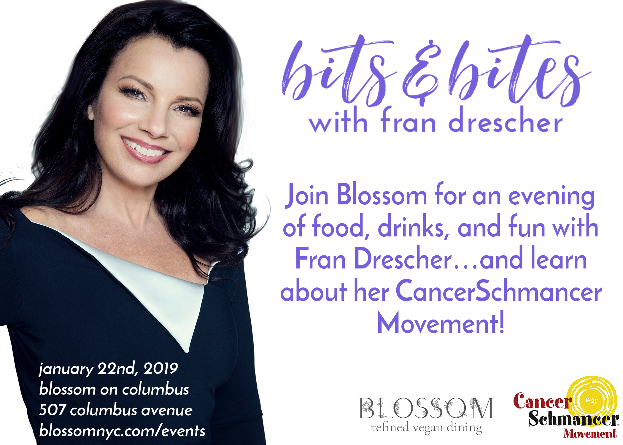 Fran Drescher to host 'Bits and Bites' in NY for Cancer Schmancer ...